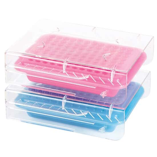 Cole-Parmer PCR Cooler, 96-Well, Pink/Purple & Lt.Blue/Dk.Blue; 2/PK ...