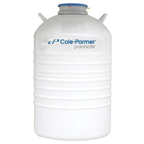 Cole-Parmer Cryogenic Storage Dewar, 47L, with 6 Round Canister Racks ...