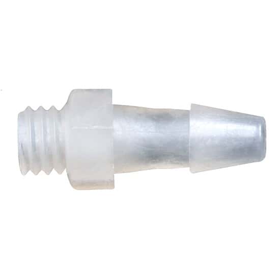 Cole-Parmer Threaded to Hose Barb Fitting, Straight Adapter, Natural Kynar®, Cleanroom Packed ...