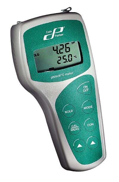 Cole-Parmer basic pH/temperature meter with all-in-one electrode, model ...