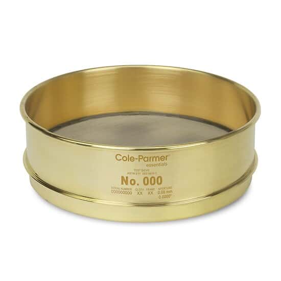 Cole-Parmer Sieve; No 12, Full-Height, 8", Brass/Brass, NIST-Traceable ...