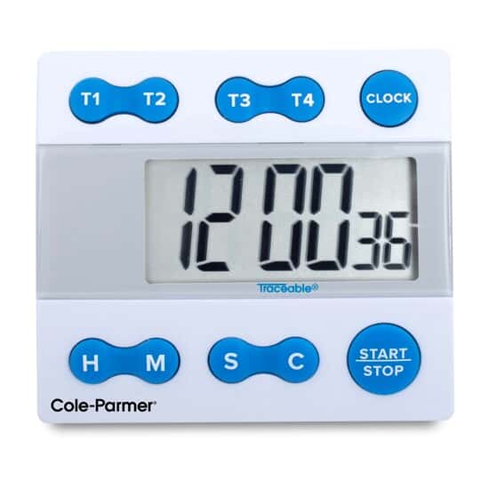 Cole-Parmer Large-Digit Four-Channel Alarm Timer from Cole-Parmer Canada