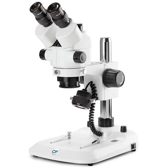 Cole-Parmer MSS-200 Trinocular Stereozoom Microscope, Pillar Stand, 100 ...