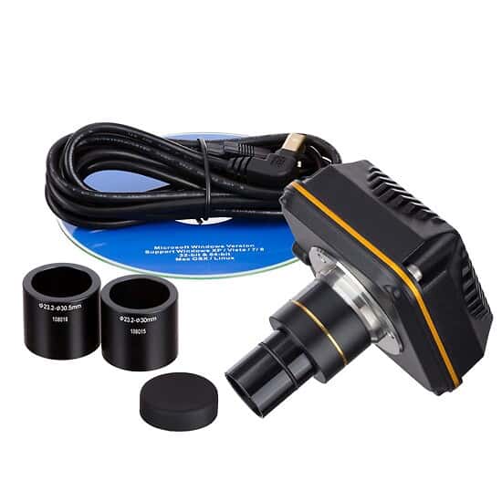 Microscope Camera with Reduction Lens, C-Mount, High-Speed, 5 MP, USB 3 ...