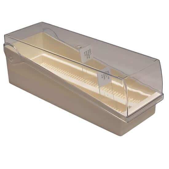 Cole-Parmer Microscope Slide Storage Rack with Lid, ABS Plastic, Holds ...