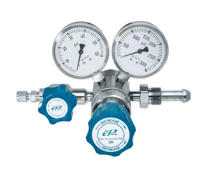 Cole-Parmer Single-Stage Regulator, 850 scfh Capacity, 350 CGA Fitting ...