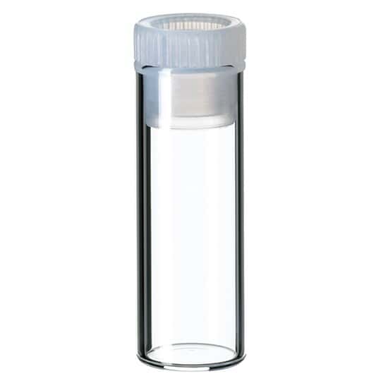 Cole-Parmer Shell Vial, 12 mm, Glass, Flat Bottom, 2 mL, with PE Plug ...