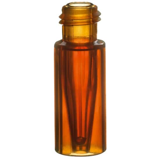 Cole-Parmer Vial, 0.2 mL, Amber TPX PMP with Fused Glass Micro Insert, 9 mm Short Thread; 1000 ...