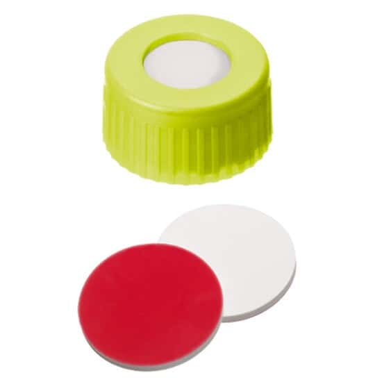 Cole-Parmer Short Thread Cap, 9mm, Open Yellow Polypropylene ...