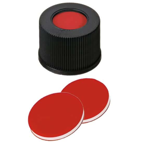 Cole-Parmer Screw Cap, Polypropylene, Black, 10 mm, UltraClean PTFE ...