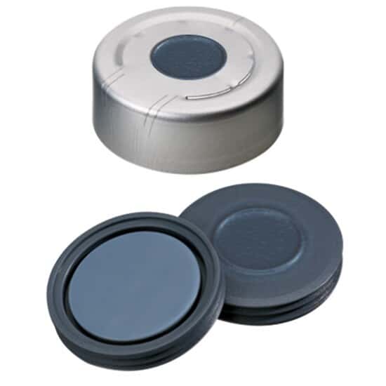 Cole-Parmer Silver Aluminum Crimp Cap, 13 mm Dia., Pharma-Fix, Butyl ...