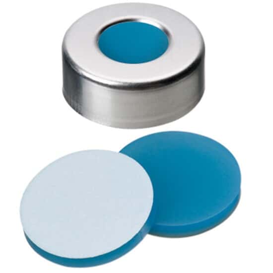 Cole-Parmer Silver Aluminum Crimp Cap, 20 mm Dia., UltraClean™ Silicone ...