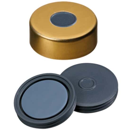 Cole-Parmer Gold Aluminum/Stainless Steel Magnetic Crimp Cap, 20 mm Dia ...