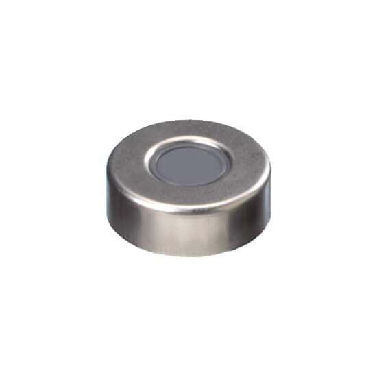 Cole-Parmer Silver Aluminum Crimp Cap with No Septum, 20 mm Dia.; 1000 ...