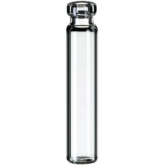 Cole-Parmer Crimp Vial, Glass, 1.2 mL, 8 mm, Flat Bottom; 1000/pk from ...