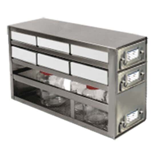 Cole-Parmer Essentials Upright Freezer Drawer Rack, 2 Drawers for 6 ...