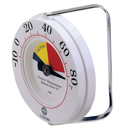 COMARK FWT Freezer Wall Thermomter with HACCP-Series Zones, -10 to 80F from Cole-Parmer