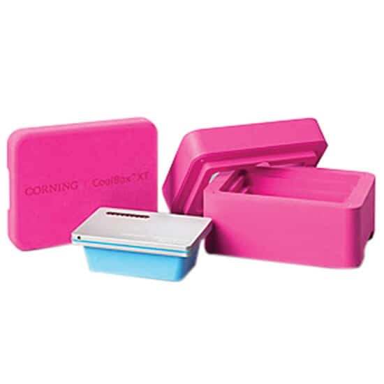Corning XT CoolBox™ Ice-Free Cooler with One Cooling Core, pink, 1/ea ...