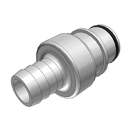 CPC (Colder) HFC35 Quick-Disconnect Fitting, Hose Barb Insert, Polysulfone, Non-Valved, 1/2" ID ...