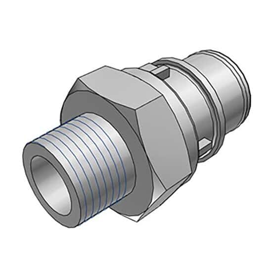 CPC (Colder) HFC12 Quick-Disconnect Fitting, Threaded Insert, Polypropylene, Non-Valved, 3/8 ...