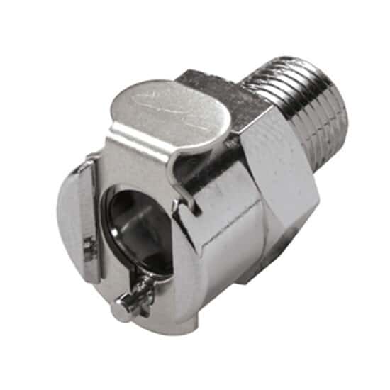 CPC (Colder) MC Quick-Disconnect Fitting, Threaded Body, Chrome-Plated Brass, Non-Valved, 1/8 ...