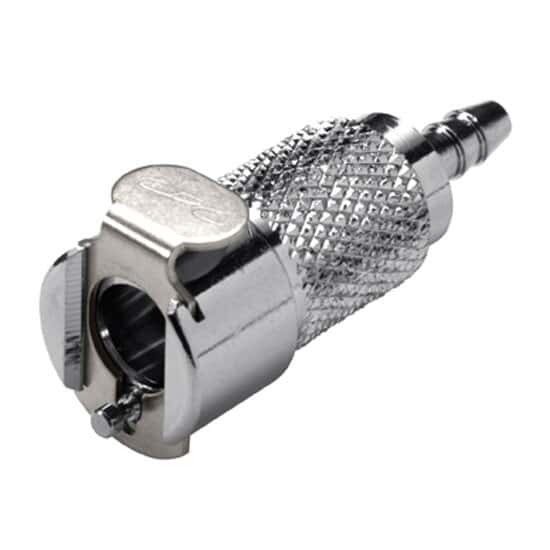 CPC (Colder) MC Quick-Disconnect Fitting, Hose Barb Body, Chrome-Plated Brass, Non-Valved, 1/8 ...