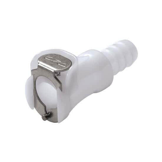 CPC (Colder) PLC Quick-Disconnect Fittings, Hose Barb Body, Acetal, Non-Valved, 3/8" ID; 1/Each ...