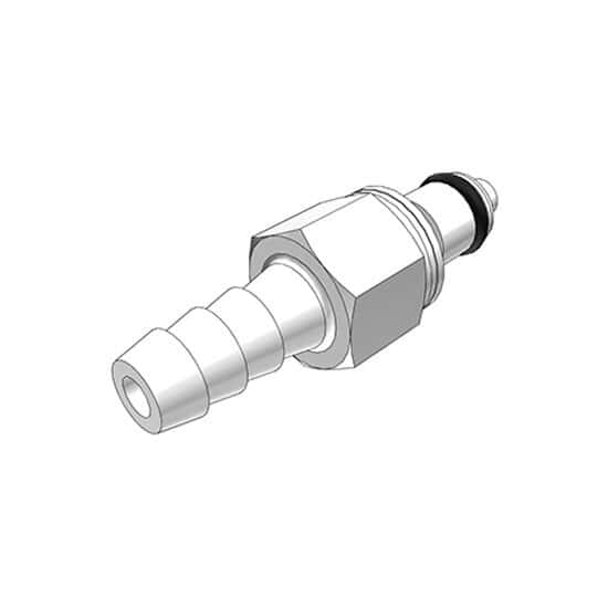 CPC (Colder) PMCD Quick-Disconnect Fitting, Hose Barb Insert, Acetal, Valved, 1/4" ID from Cole ...
