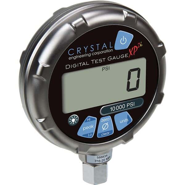 Crystal 300PSIXP2I-DL Digital Pressure Gauge with Data Logger, 300 psi ...