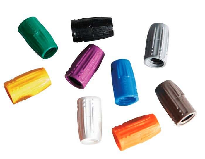 Diba Colored PP caps; mixed colors; 10/pack from Cole-Parmer