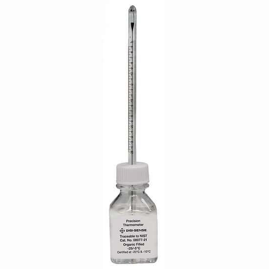Digi-Sense Certified Freezer Bottle Thermometer, -25/-5C, 210mm Length ...