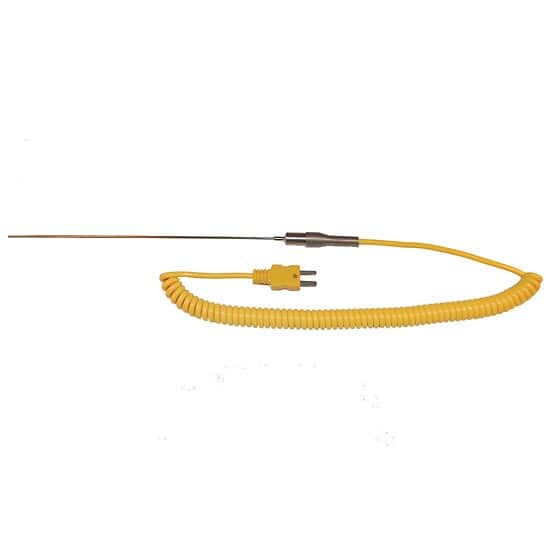 Digi-Sense Type-K, Small-Diameter Standard Probe, Mini-Connector, 8" L ...