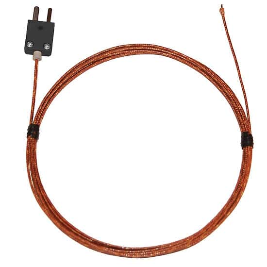 Digi-Sense Type-J, Fiberglass-Insulated Probe, Mini-Connector, Exposed ...