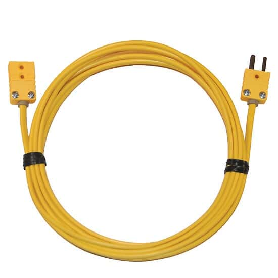Digi-Sense Type-K, Extension Cable, Mini Connector, 50ft, 20-Gauge from ...
