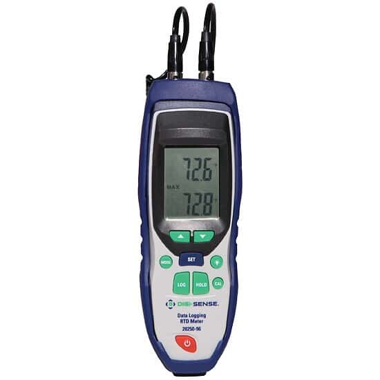 Digi-Sense RTD Thermometer, 2-Input Data Logging, NIST-Traceable ...