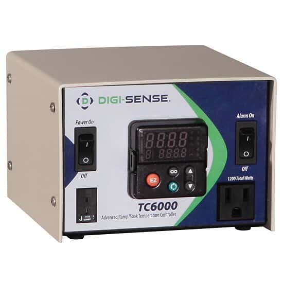 Digi-Sense 1-Zone Temperature Controller; Ramp/Soak, Type J, 120V/12A ...