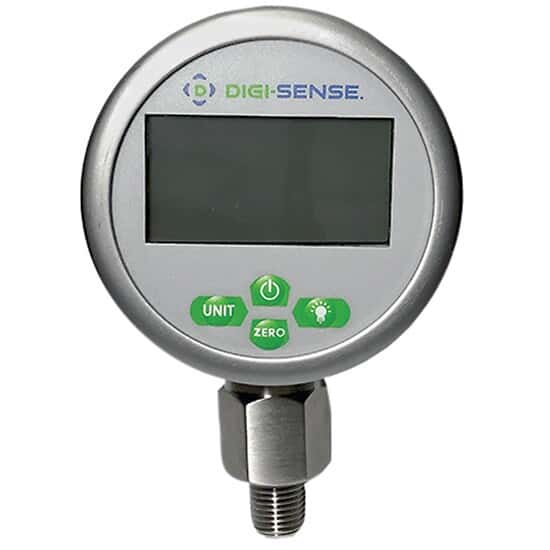 Digi-Sense High-Accuracy Digital Gauge, 0 to 30" Hg Vacuum, 5-Digit LCD ...
