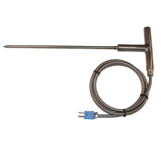 Digi-Sense Type-T, Heavy Duty SS T-Handle Probe, 10" L, Mini-Connector ...