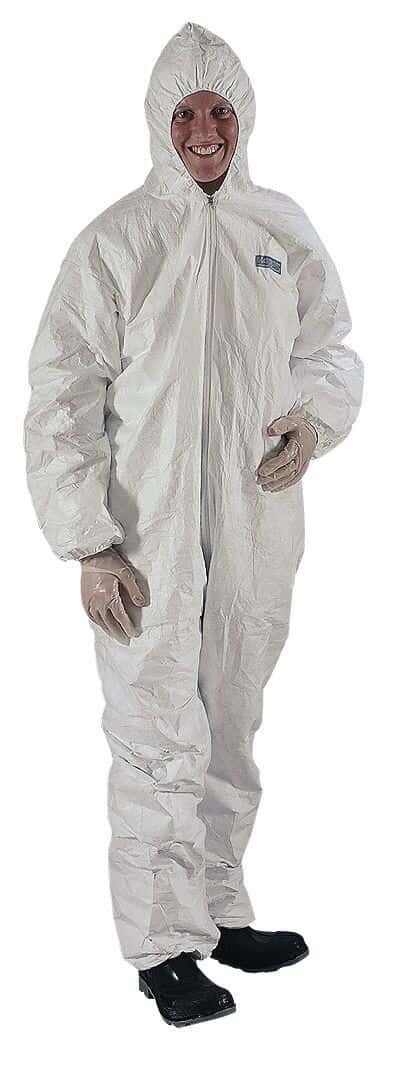 DuPont Tyvek Coveralls with Elastic Cuffs and Hood, Large from Cole-Parmer