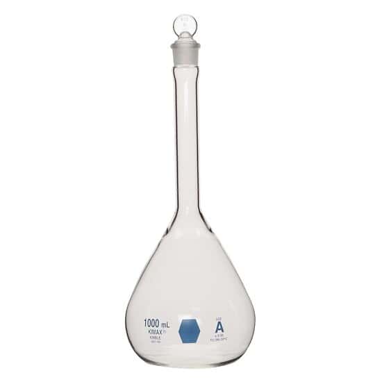 DWK Life Sciences (Kimble) Blue Coded Class A Volumetric Flask, 100 mL ...