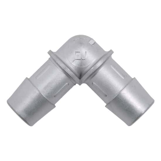 Eldon James Hose Barb Fitting, 90° Elbow, Stainless Steel, 1/2" ID; 1/Ea from Cole-Parmer
