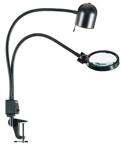Electrix 7308 BLACK Halogen Lamp Magnifier; Clamp mount; 50 watts; 30 ...