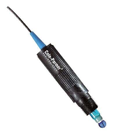 Oakton by Cole-Parmer® In-Line pH Probe, DJ/PVDF/100Ohm RTD/10'; Plug ...