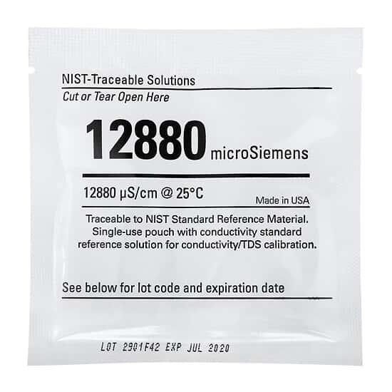 Environmental Express Oakton Conductivity Calibration Pouches, 12.88 mS ...