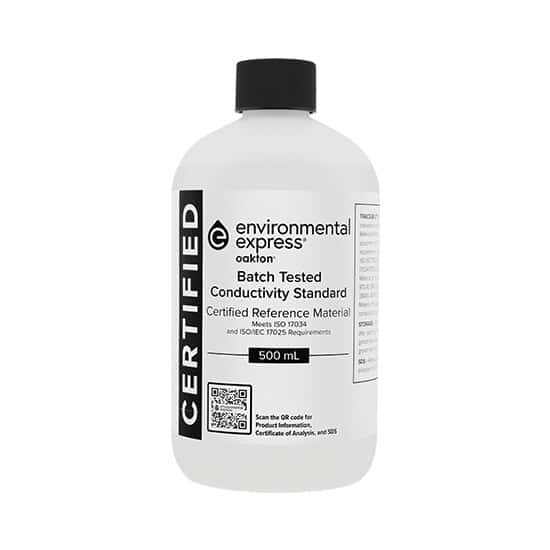 Environmental Express Oakton Conductivity and TDS Standard, 10 µS/cm; 500 mL from Cole-Parmer Canada