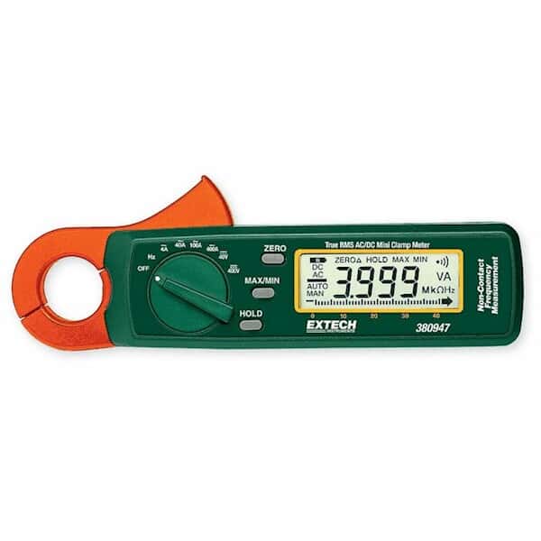 Extech 380947 Mini clamp meter, true rms, 7/8" clamp from Cole-Parmer