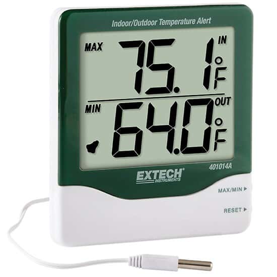 Extech 401014A Big Digit In/Outdoor Thermometer with Alarm from Cole-Parmer