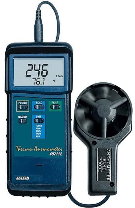 Extech Heavy-duty Plastic Vane Thermoanemometer from Cole-Parmer