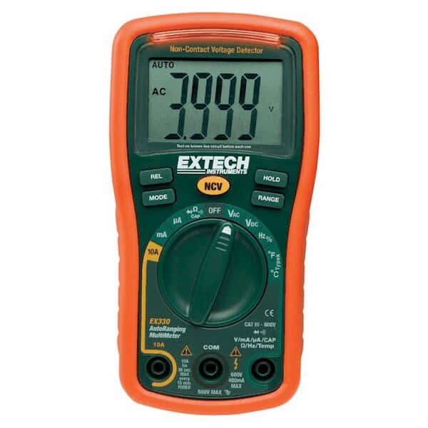 Extech EX310 Mini Manual Ranging Multimeter + Voltage Detector from ...