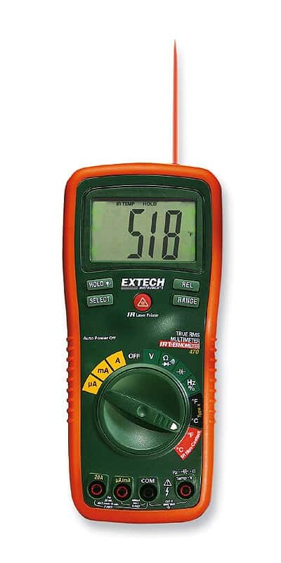 Extech EX470 True-RMS Multimeter with Infrared Temperature Cole-Parmer ...